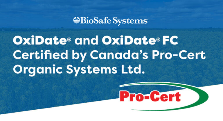 OxiDate® and OxiDate® FC Certified by Canada’s Pro-Cert Organic Systems ...